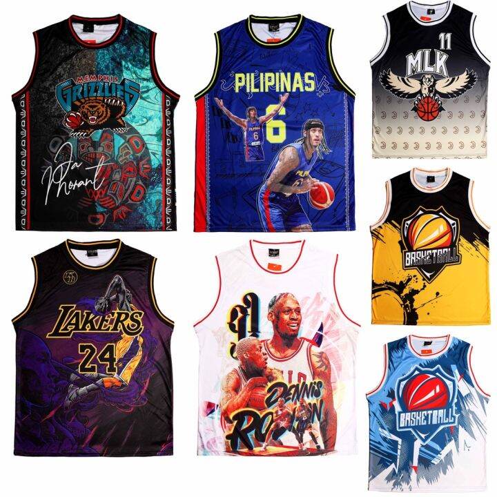 NBA Basketball Jersey Full Sublimation for Men Printed Sando Shirts ...