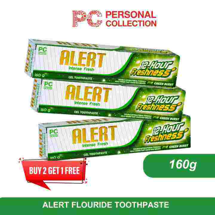 Alert Intense Fresh Gel Toothpaste Green Burst 160g BUY 2 GET 1 | Lazada PH
