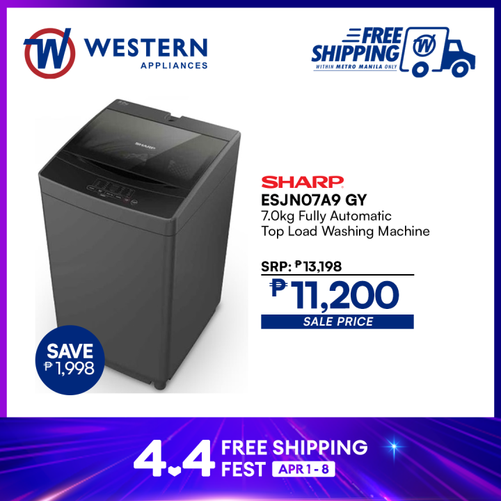 Sharp ESJN07A9 7.0kg Top Load Fully Automatic Washing Machine | Lazada PH