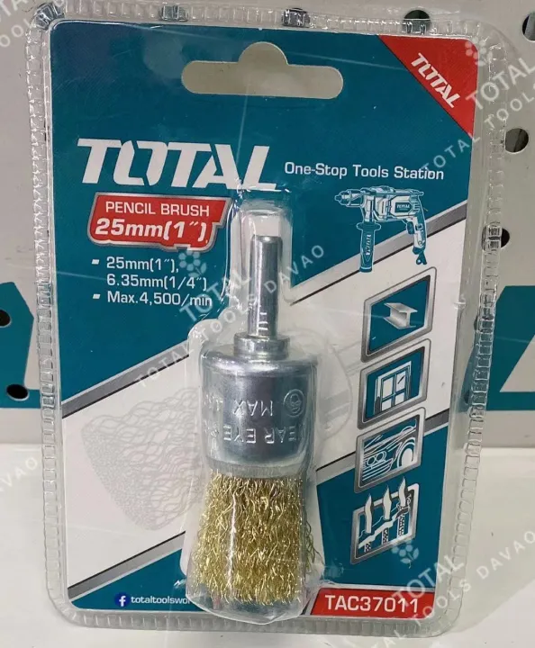 TOTAL Wire end brushes with shank (PENCIL BRUSH) TAC37011 | Lazada PH