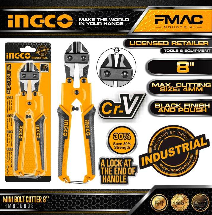 INGCO Industrial Mini Bolt Cutter / Wire Mesh Cutter 8" HMBC0808 FMAC⭐⭐ ...