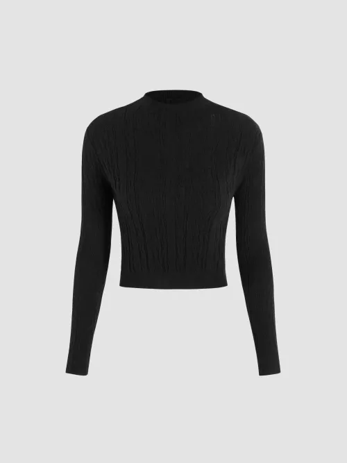 Cider Solid Long Sleeve High Neck Sweater | Lazada.co.th