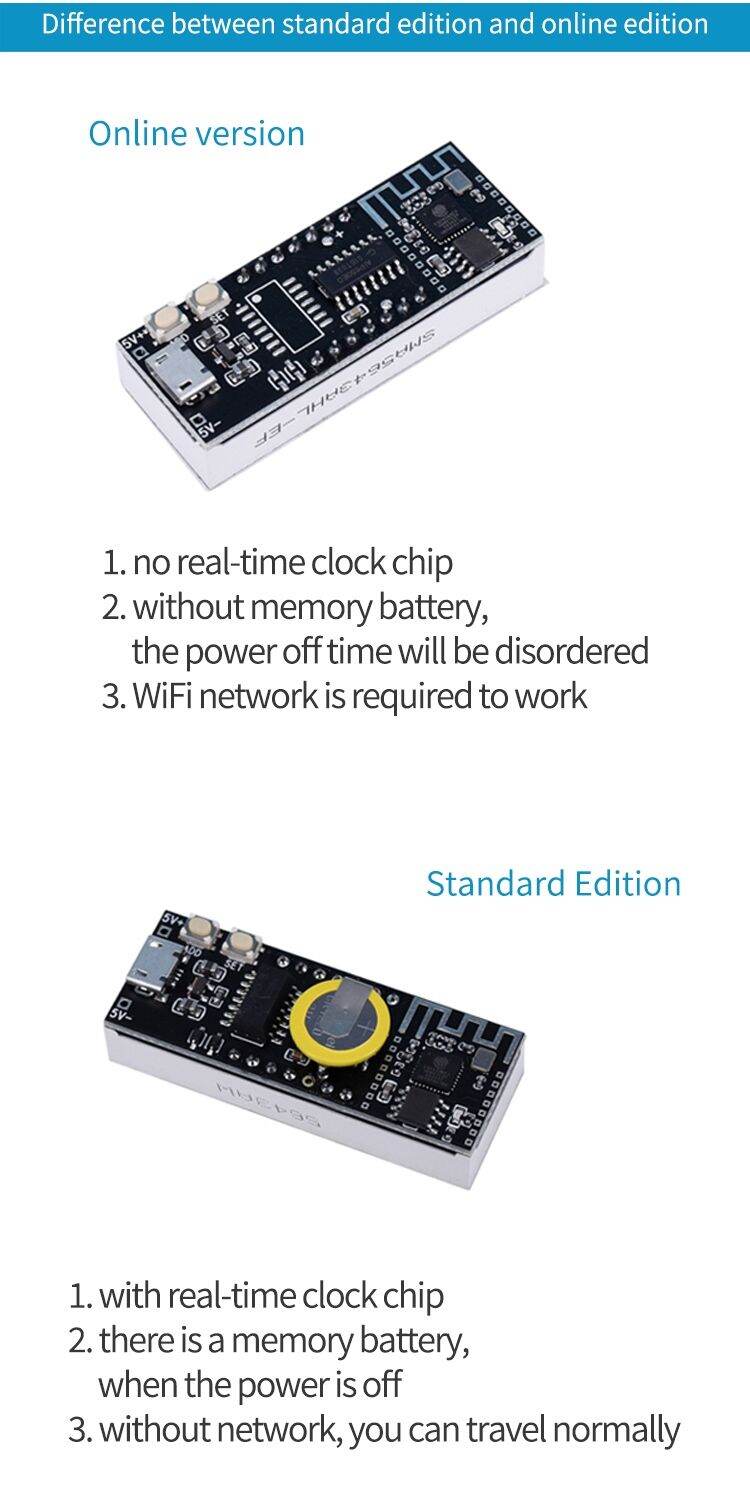 WiFi timing clock module network automatic timing LED digital tube ...