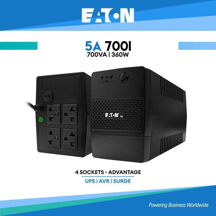 Eaton 700VA-360W Uninterruptible Power Supply, 5A700I-NEMA, Advantage ...
