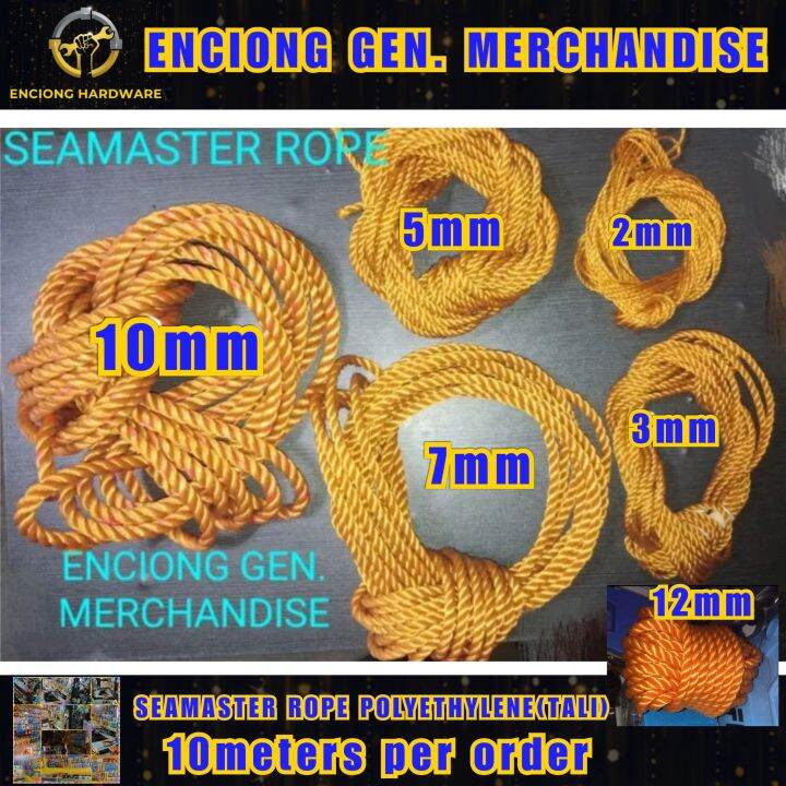 2mm, 3mm, 5mm, 7mm, 10mm, 12mm ROPE, NYLON ROPE,TALI SEAMASTER | Lazada PH