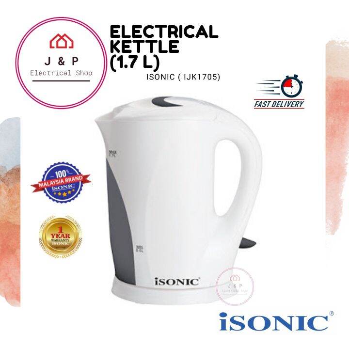💥ISONIC Electric Jug Kettle 1.7L 电子热水壶 (IJK -1705) 💥 [ READY STOCK 现货] | Lazada