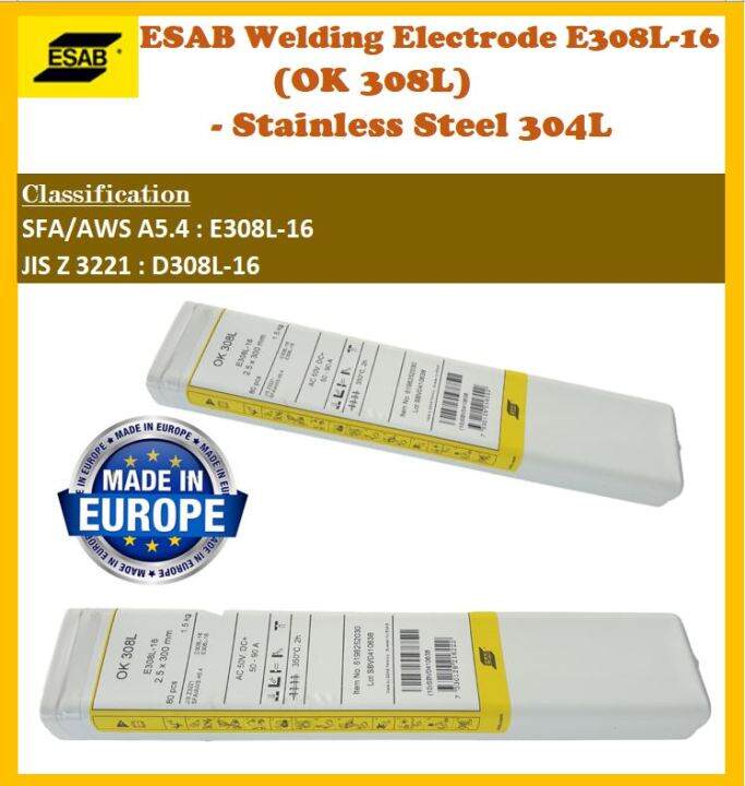ESAB Welding Electrode E308L-16 (OK 308L) - Stainless Steel 304L -- E308L / 308L | Lazada