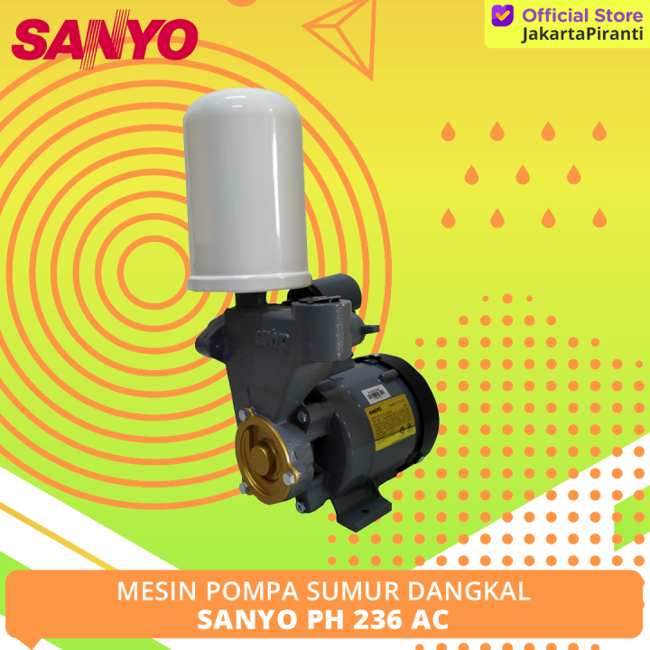 Mesin Pompa Air Sumur Dangkal Otomatis 200 Watt Sanyo PH-236 AC ...
