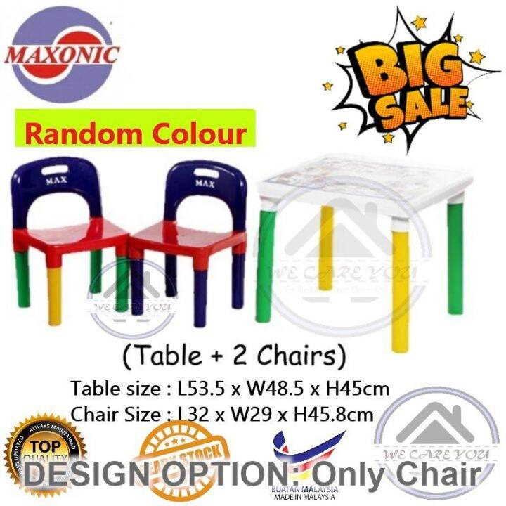 Maxonic Kids Study Table & Chair Abc Table & Chair Meja Kerusi Budak ...