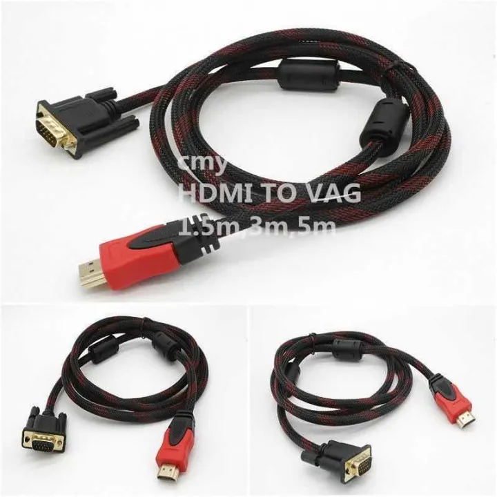 DOONJIEY 1080P HDTV HDMI to VGA Male 15Pin Adapter Connector Cable for ...