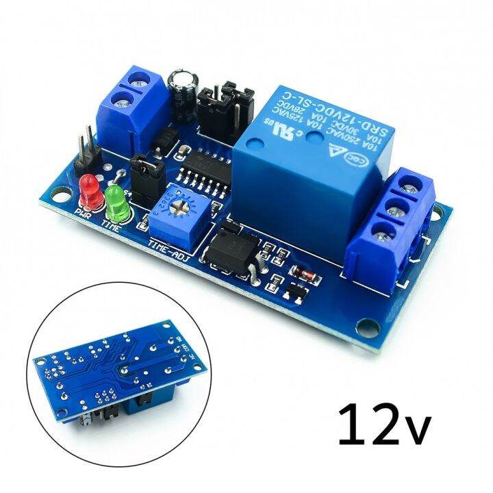 1 Pcs 12V DC Delay Adjustable Timer Relay, Delay Turn Off Switch Module ...