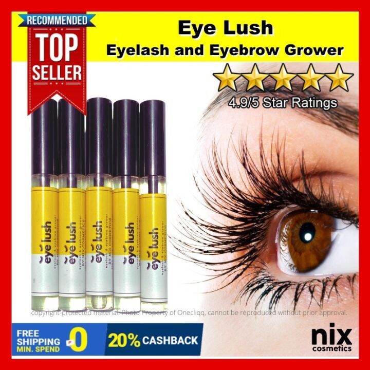 AUTHENTIC Eye Lush By Nix Cosmetics Organic Castor Seed Oil Eyelash and Eyebrow Grower Enhancer ...