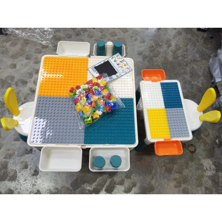 ☟BYJ Building Blocks Table Lego Table with Chair and Storage Best Gift ...