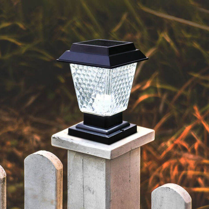 Vimite 2Pack LED Lampu Raya Solar Post Light Outdoor Waterproof ...