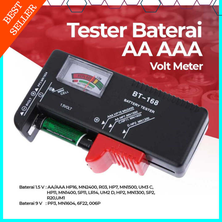 COD OLOEY Tester Baterai AA AAA Volt Meter / alat tes kapasitas baterai ...