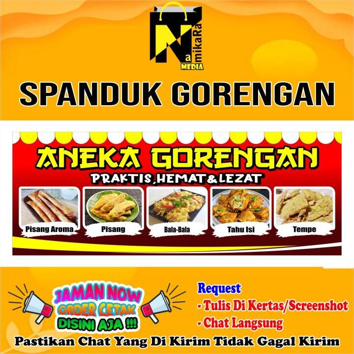 Spanduk banenr aneka gorengan terbaru paling keren bisa Custom / banner ...