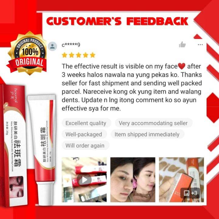 Pekas Remover Effective Melasma Cream Anti-Freckle Collagen Original ...
