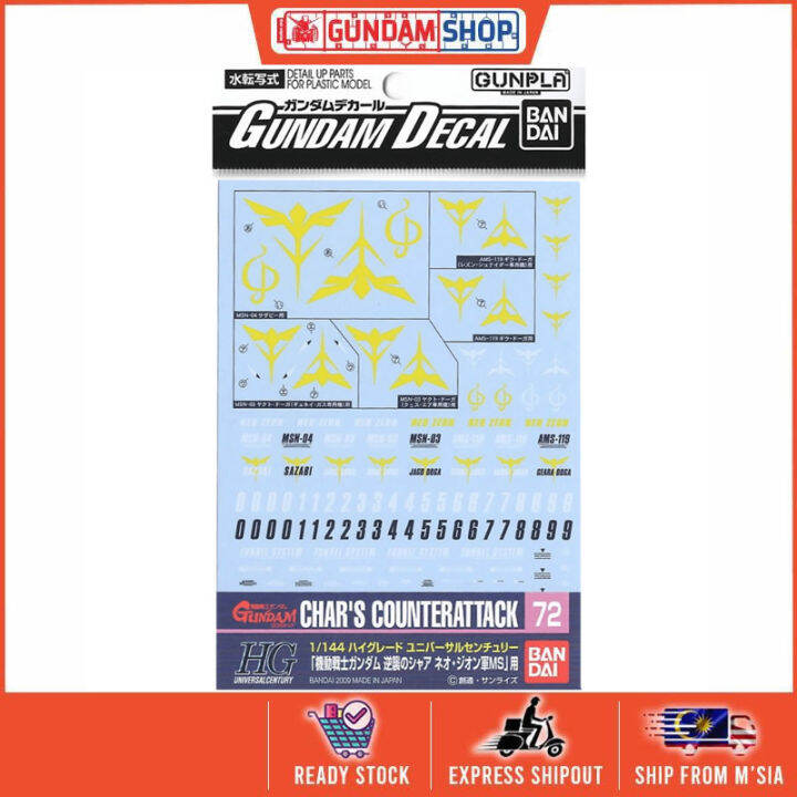 [Water Decal][Bandai] Gundam Decal HGUC Charand#39;s Counterattack Zeon ...