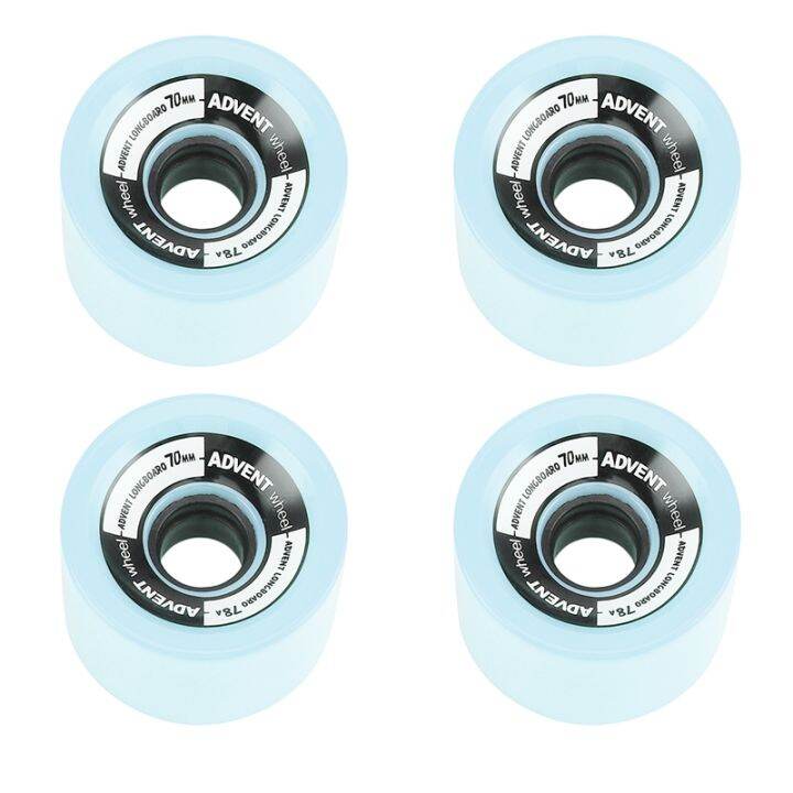 Set of 4 Wheels 70X51Mm 78A Offset Hub Solid Longboard Wheels Smooth ...