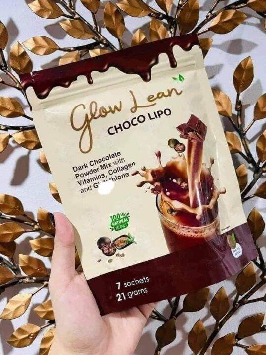 Glow Lean Choco Lipo Dark Chocolate Powder Mix with Collagen and Glutathione | Lazada PH