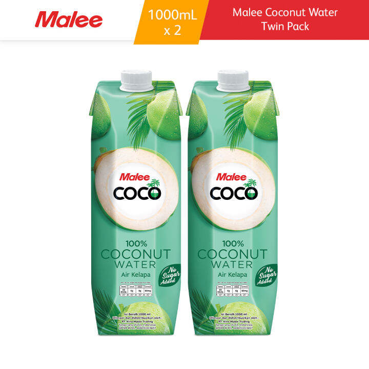 Malee Coconut Water 1000ml Twin Pack | Lazada Indonesia