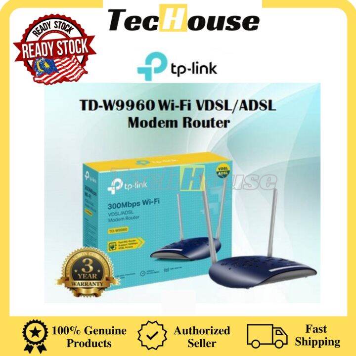 TPLink TD-W9960 300Mbps Wireless N VDSL/ADSL Modem Router (Support Streamyx and Unifi Lite) 🔥 ...
