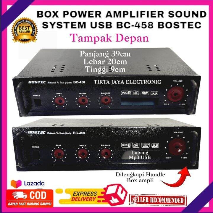 BOX POWER AMPLIFIER SOUND SYSTEM USB BC 458 BOSTEC | Lazada Indonesia