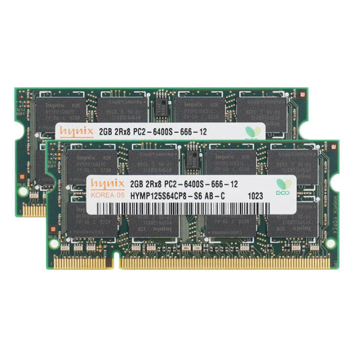 Hynix RAM DDR2 4GB (2x2GB) 800MHz Notebook Memory 2Rx8 PC2-6400S 200Pin ...