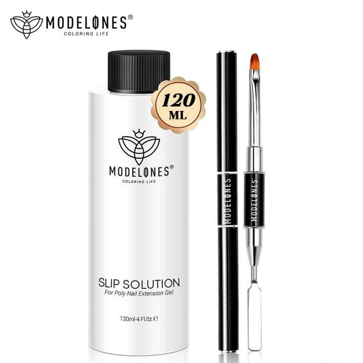 Modelones Poly Nail Gel Kit Slip Solution for Nails 120ml Poly Extension Gel Slip Solution Set ...