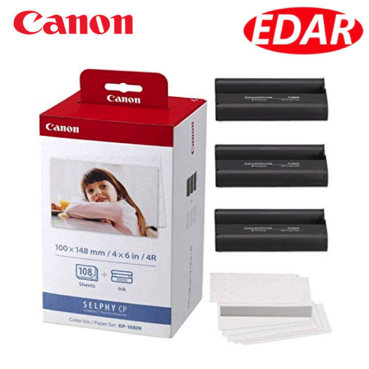 Canon KP-108IN 4R Ink and Photo Paper Set for Selphy Printer | Lazada