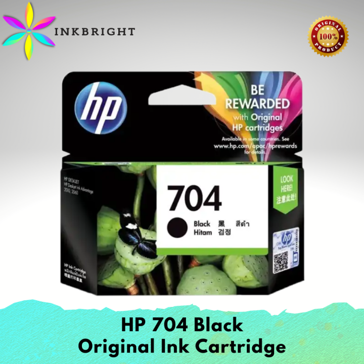 HP 704 Black ORIGINAL Ink Cartridge (704B HP704B) | Lazada PH