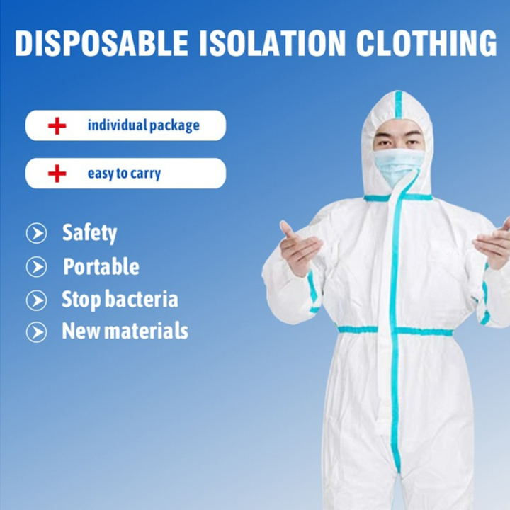 PPE Hazmat Bunny Suit Protective Suit Coverall Medical Isolation ...