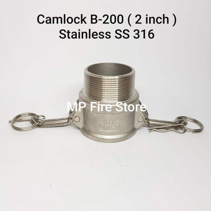 CAMLOCK STAINLESS SS 316 TYPE B 200 2" ( 2 INCH) QUICK COUPLING B200 ...