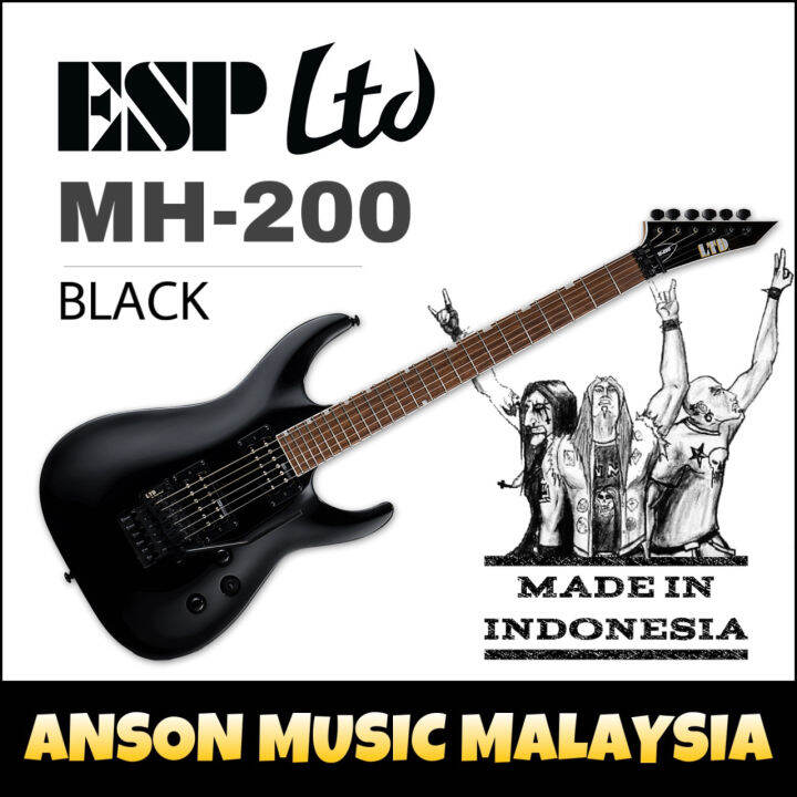 ESP LTD MH-200 Electric Guitar, Black (MH200) | Lazada