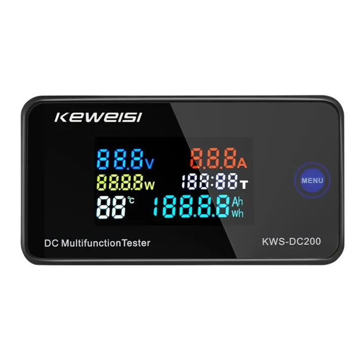DC 0-200V Voltmeter Ammeter KWS Power Energy Meter LED Digital DC Wattmeter Electric Meter With ...