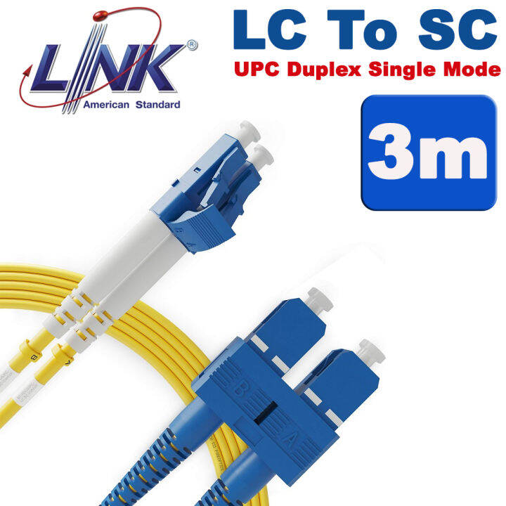 3M Link Fiber Optic patch cord LC To SC UPC Duplex Single Mode OS2 9/125 Fiber Patch Cord ...