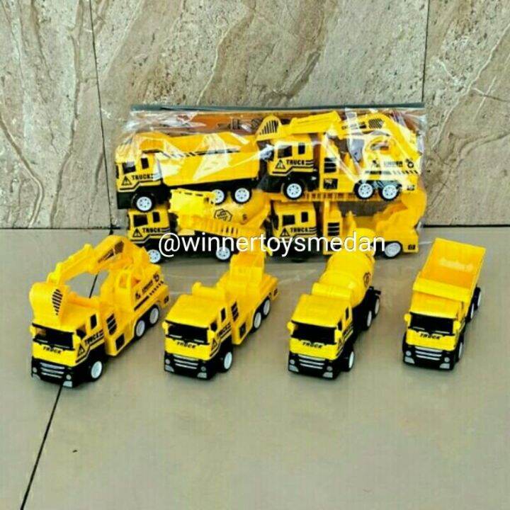 Mainan Mobil Truk Konstruksi MT 55 isi 4 Pcs Truck Bangunan Proyek ...