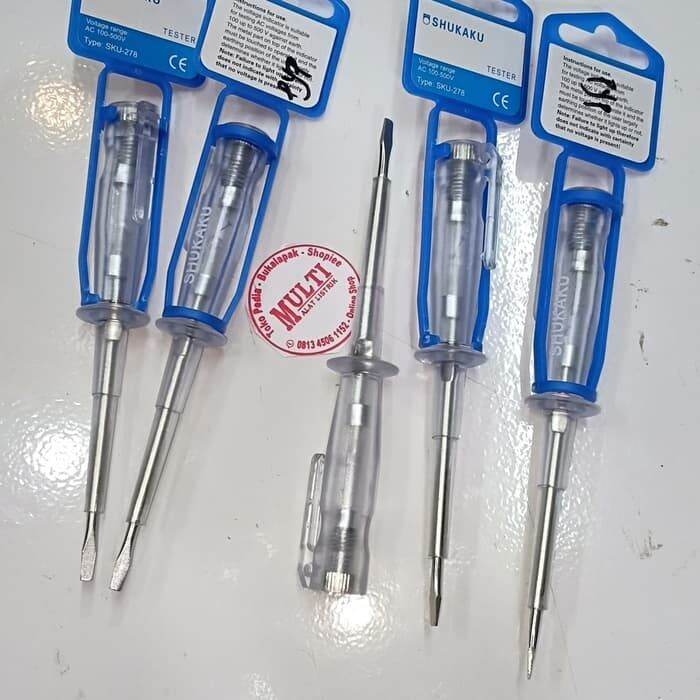 Obeng tespen Shukaku 13cm tes pen shukaku SKU-278 tester SNI OBENG TES ...