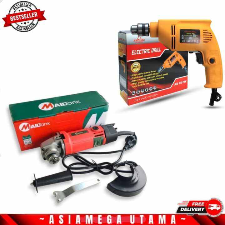 MURAH MERIAH !! PAKET BOR DAN GRINDA X MAKITA MESIN BOR LISTRIK ELECTRIC DRILL 10MM M0900B Mesin ...
