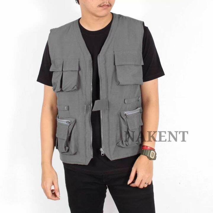 rompi ootd vest work pria terbaru 2022 keren gaya/ rompi parasut pria ...