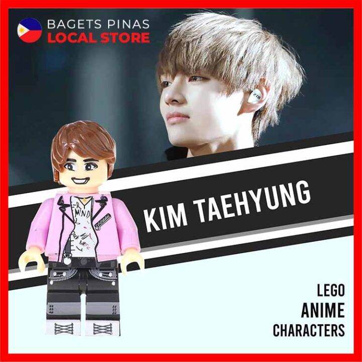 LEGO BTS Minifigures Minifig Park Ji-min Jimin Kim Tae-hyung V Min Yoon ...
