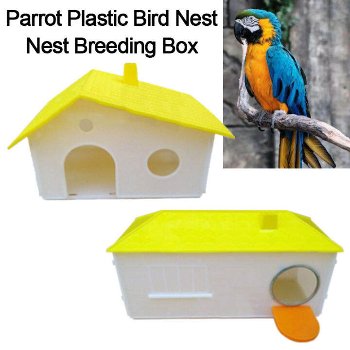 1 Pcs Parrot Plastic Bird Nest Nest Breeding Box House Pet Supplies ...