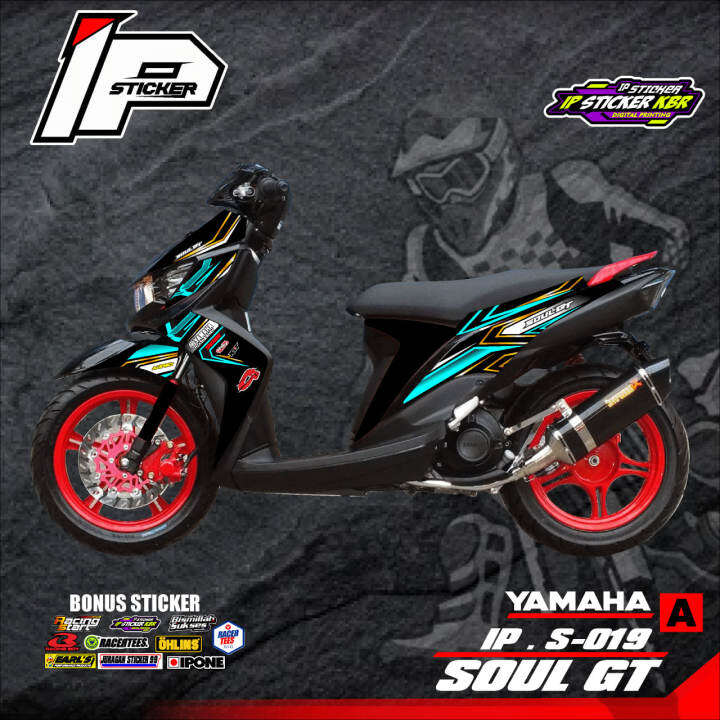 (cod) sticker motor SOUL GT 110 - sticker striping variasi list yamaha ...