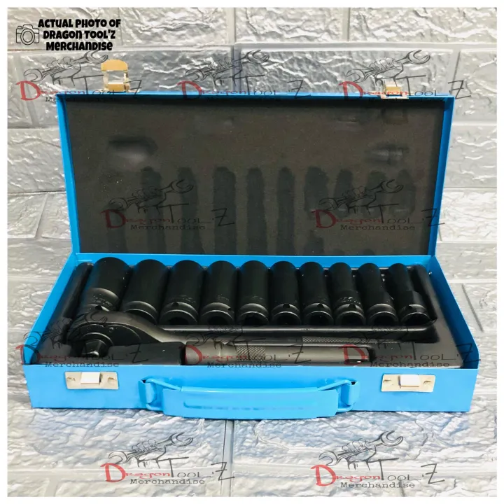 FLYMAN USA 12PCS 1/2 DRIVE DEEP IMPACT SOCKET SET | Lazada PH