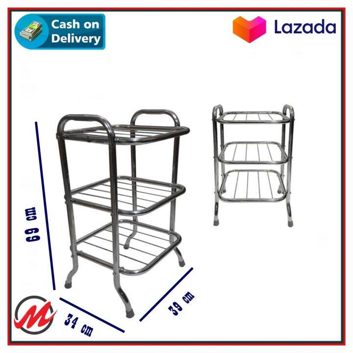 Rak Dispenser 3 Susun Stainless LUXURY/ Kaki Dispenser Galon/ Meja ...