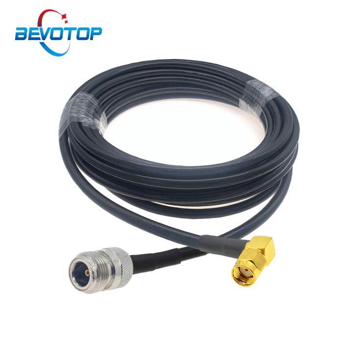 Free shipping☫ LMR200 Pigtail N Female to RP SMA Male Right Angle RF ...