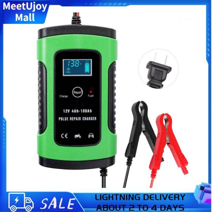 12V 6A Car Battery Charger Intelligent Fast Power Charging Pulse Repair ...