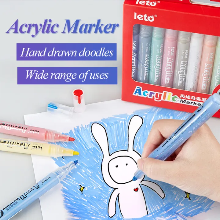 Leto 12/18 Colors Whiteboard Acrylic Marker White Board Markers Pens ...