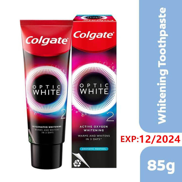 Colgate Optic White O2 Whitening Toothpaste 85g [EXP: 12/2024] Active ...