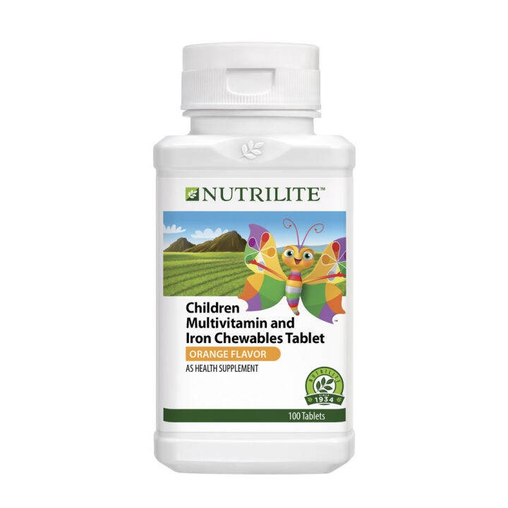 Amway Nutrilite Children Multivitamin And Iron Chewables Tablet - 100 Tab | Lazada